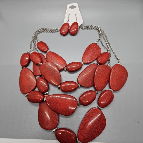 Fashion Jewelry | Jewelry | Layered Red Stone Necklace | Poshmark